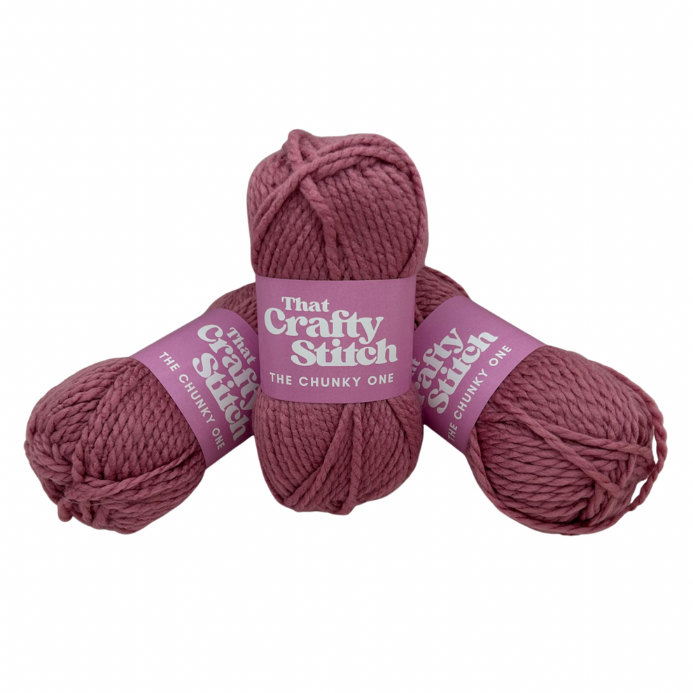 Dusky Pink Super Chunky Yarn - Acrylic – That Crafty Stitch