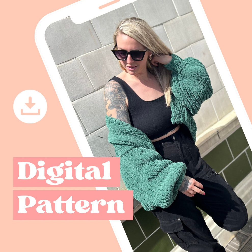 KNITTING PATTERN - Chenille Cardigan - Digital Download – That Crafty ...