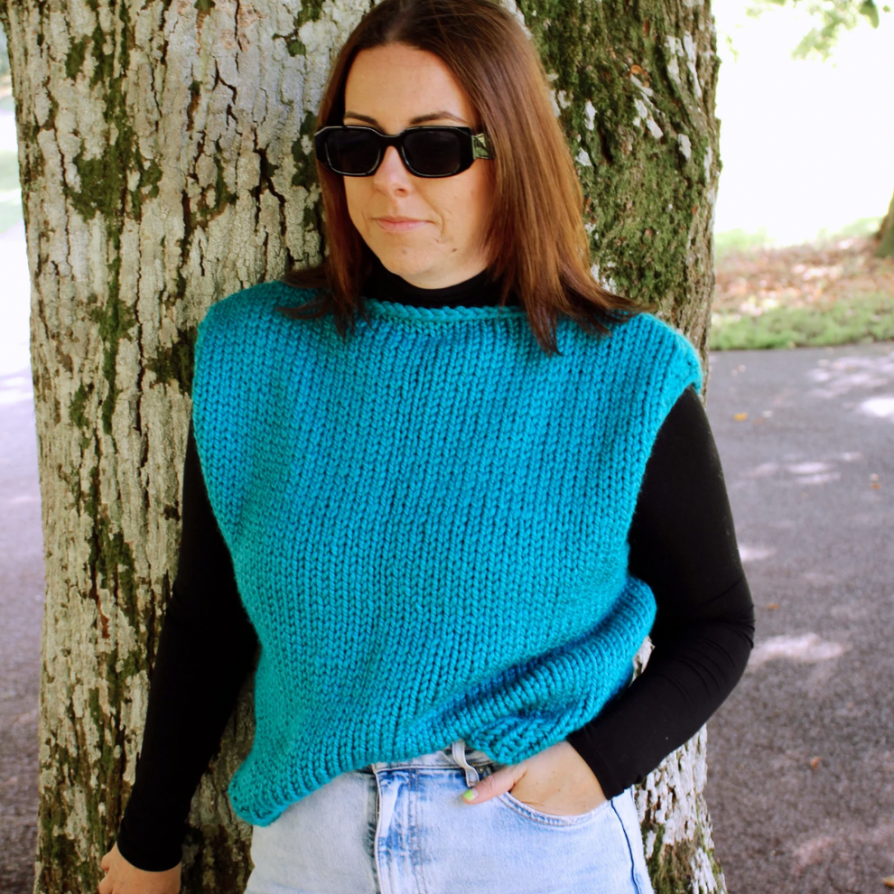KNITTING KIT - The Holly Vest - Beginner Friendly Knit Kit – That ...