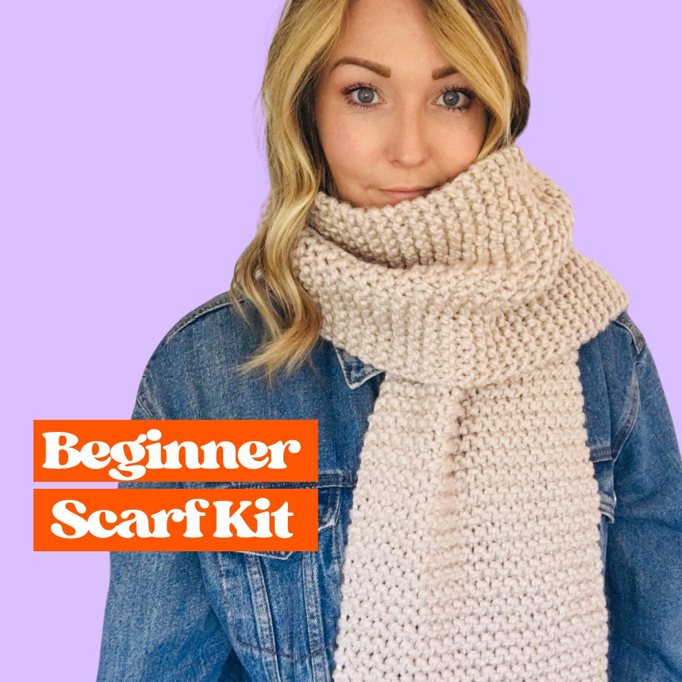 Beginner Scarf Knit Kit - Learn to knit! – That Crafty Stitch