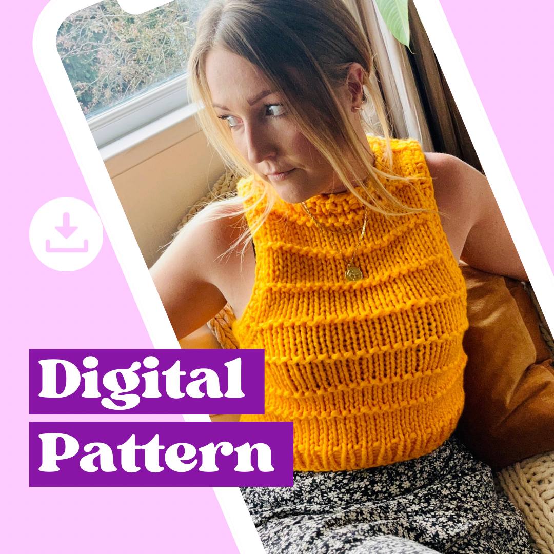 KNITTING PATTERN - The Ella Vest - Intermediate Digital Pattern – That Crafty Stitch
