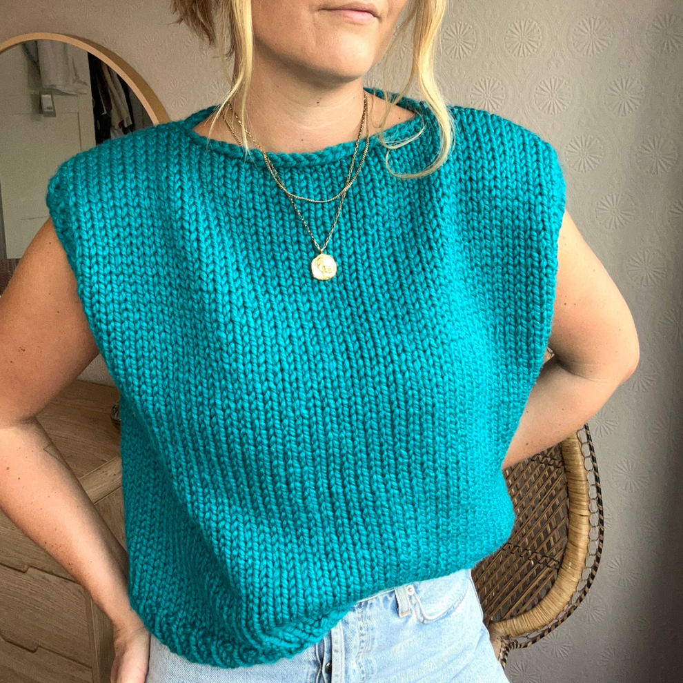 KNITTING KIT - The Holly Vest - Beginner Friendly Knit Kit – That ...