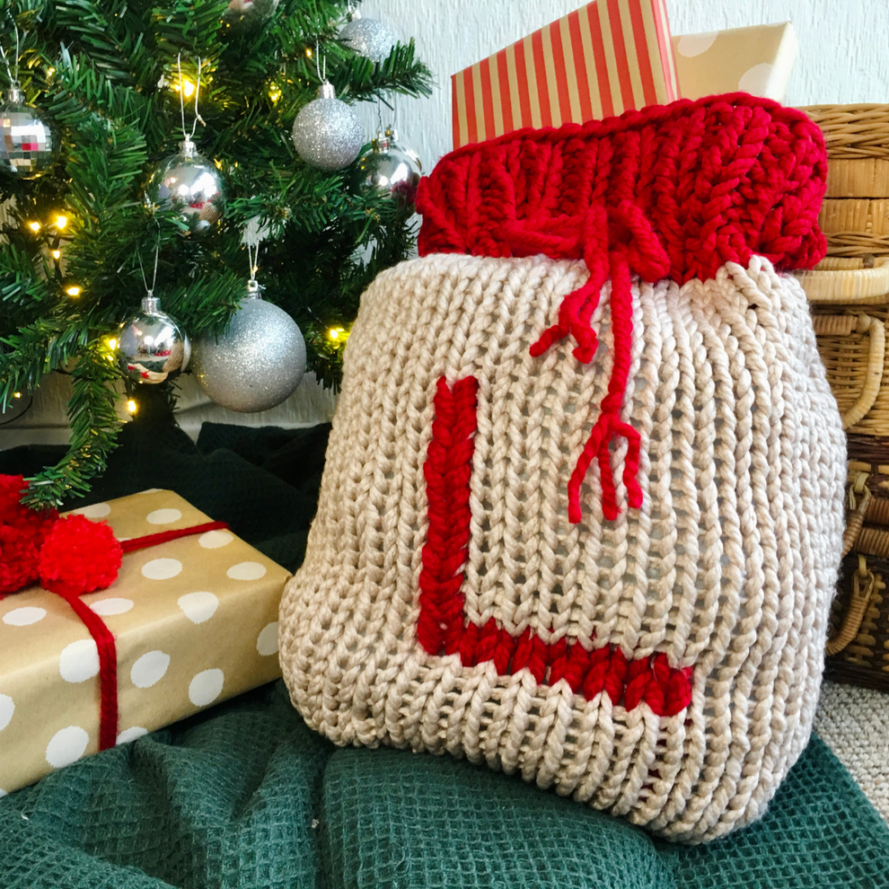 KNITTING PATTERN - Personalised Santa Sack - Digital Download – That ...