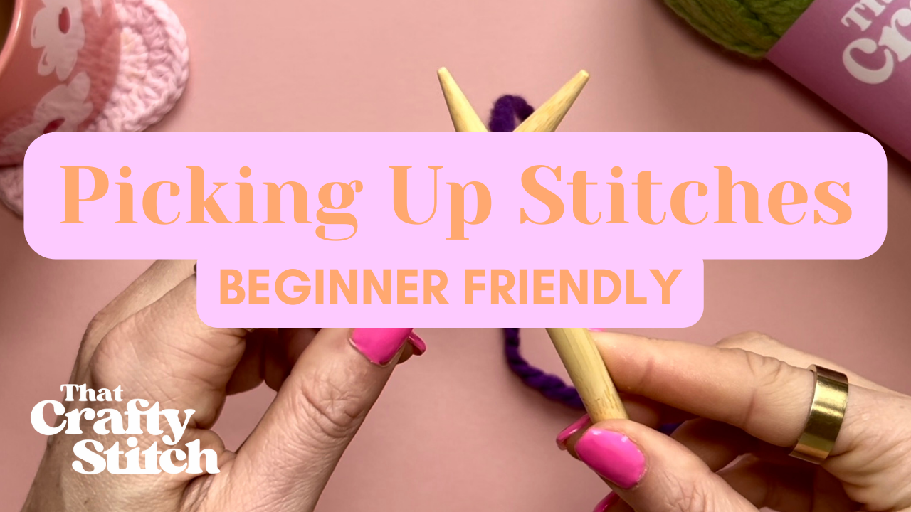 HOW TO PICK-UP STITCHES - Learn To Knit - Knit Stitch Edition – That ...