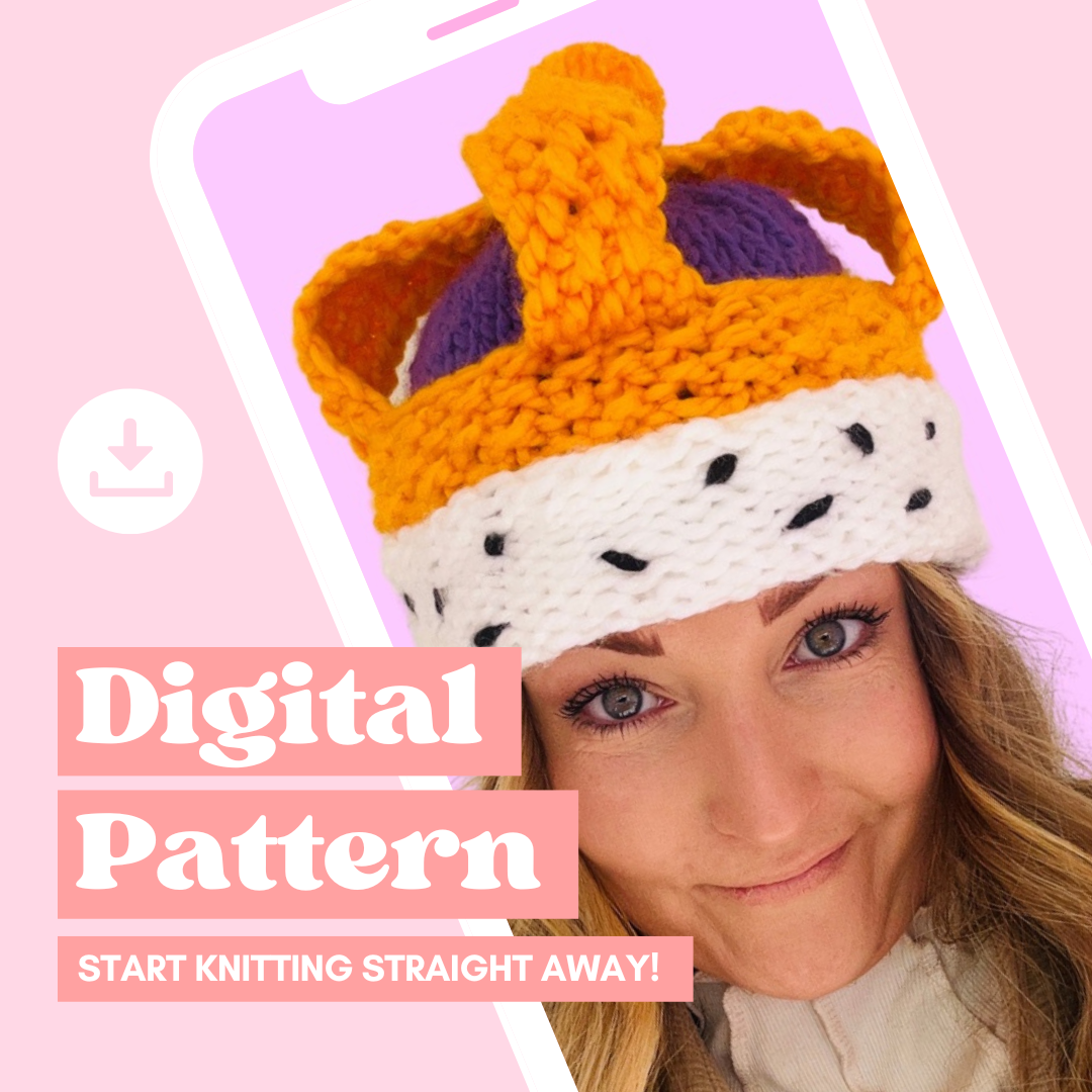 KNITTING PATTERN - Coronation Crown - Digital Download – That Crafty Stitch